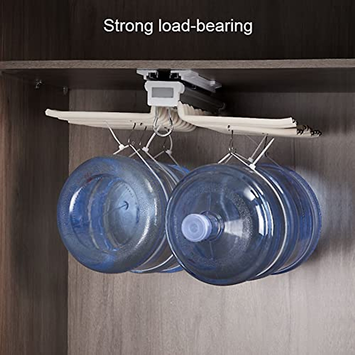 RSTJ-Sjef Closet Pull Out Trousers Rack with Silent Double Rail, 22 Arms Aluminum Alloy Pants Hanger Bar Clothes Organizers-for Jeans, Pants, Trousers, Ties, Scarf Storage,Black