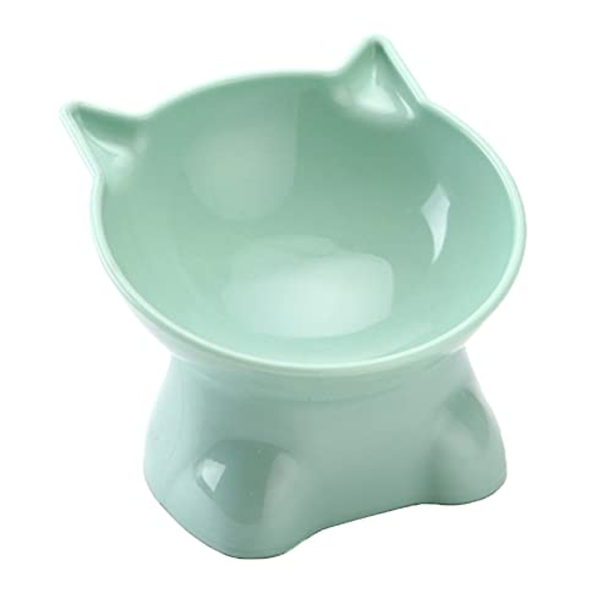 Pet Bowl Large Capacity Oblique Mouth Cute Cat Shape Cat Dog Food Dispenser Pet Feeder Pet Supplies Pet Bowl
