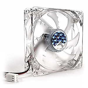 Zalman Ultra Quiet ZM-F3 120mm Blue LED Shark Fin Blade Case Fan Cooling,White ZM-F3 LED (SF)