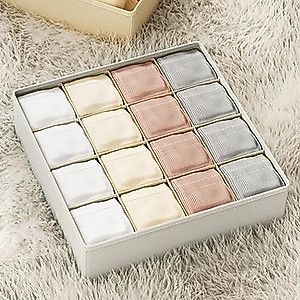 Didiseaon 1 Set Underwear Drawer Organizer Bras Socks Storage Foldable Wardrobe Organizer