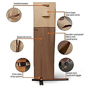Classic Accessories Veranda's Best Waterproof Offset Umbrella & Frame Cover, 13 Foot, Patio Furniture Covers