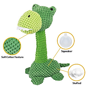 KuddelMuddel Squeaky Plush Dog Toy Set, Stuffed Fun Elephant and Cute Frog, Interactive Soft Chew Pet Toy for Puppies, Small Medium and Large Breed Holiday Birthday Gift (2 Pack)