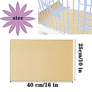20 PCS Gravel Paper for Bird cage,10 x16 Inch Bird cage Liner Paper-Gravel Paper Special for Bird Cage in sea Sand,Parrot Cage Sandpapers Cushion Pad Pet Animal Bedding Accessories(20PCS 10 x16 Inch)