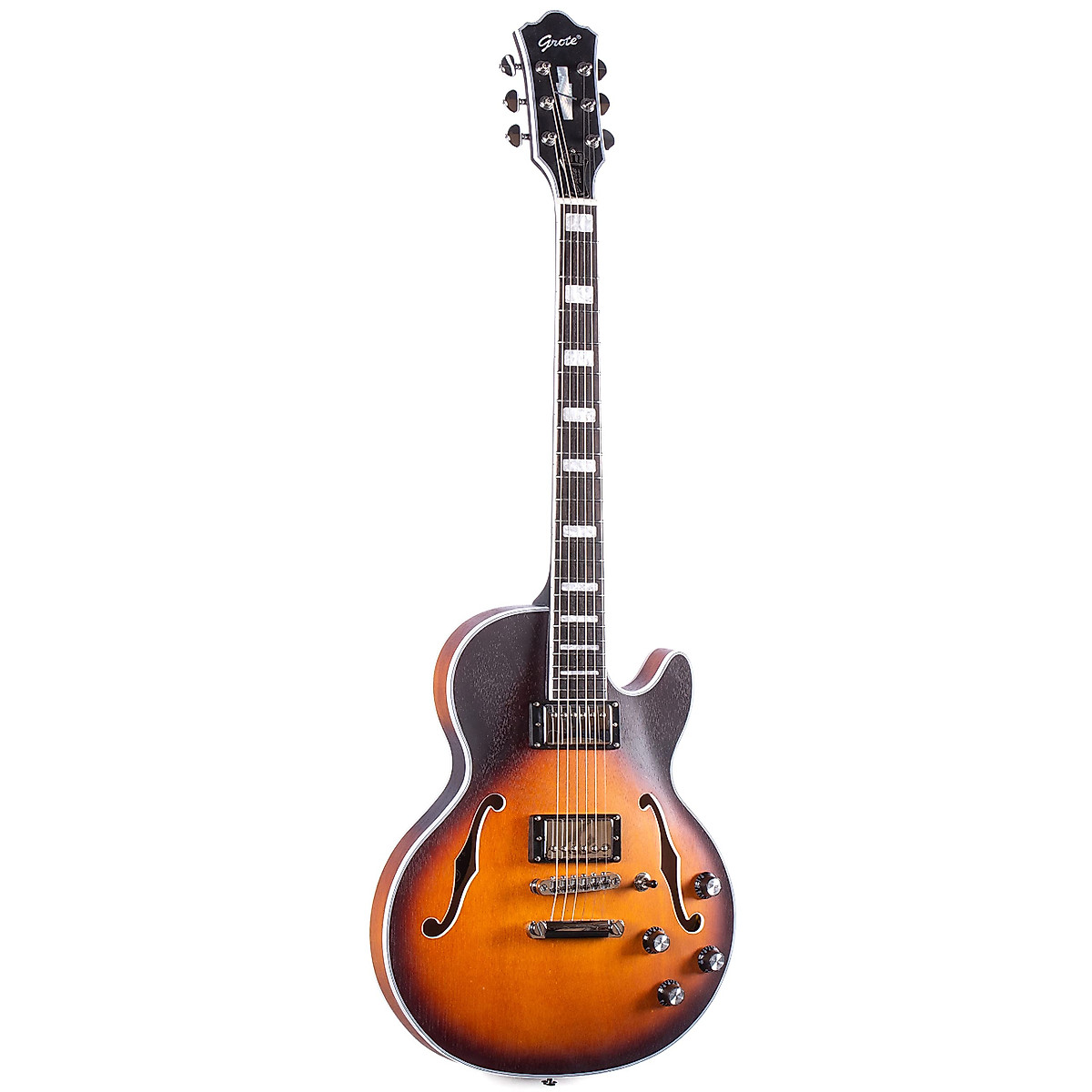 Grote LPF-002 Semi-Hollow Body Electric Guitar Matte Finished with Gigbag (VS)