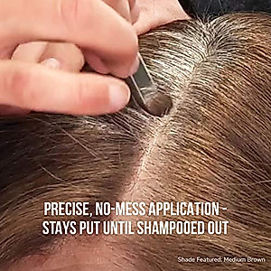 Color Wow Root Cover Up, Dark Brown – Instantly cover greys + touch up highlights, create thicker looking hairlines, water resistant, sweat resistant - No mess multi award winning root touch up