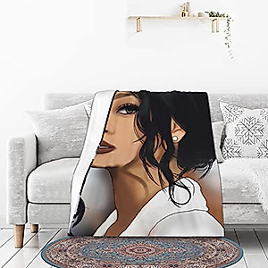 Throw Blanket Soft Warm Pattern Flannel Blanket Lightweight Fuzzy Home Decor 3D Printing Blanket 50"x40" for Couch Pinicc Gifts for Fans and Friends