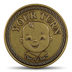 This or That Original Diaper Changing Decision Making Coin | Flip The Coin to See Who Changes Diaper – Unique for Expecting Parents or Fun Way to Celebrate Parenthood