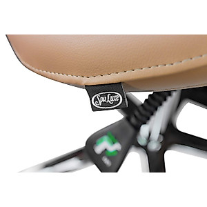 Spa Luxe Rolling Stool with Back Support for Beauty, Exam, Office and Home (Clay)