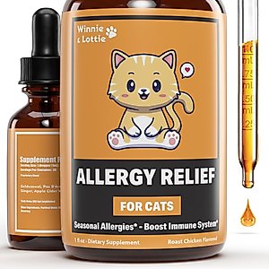 Natural Allergy Relief for Cats | Supports Allergy & Itch Relief for Cats | Cat Allergy | Cat Itch Relief | Cat Itchy Skin Relief | Cat Allergy Relief for Cats | Cat Supplements & Vitamins | 1 fl oz