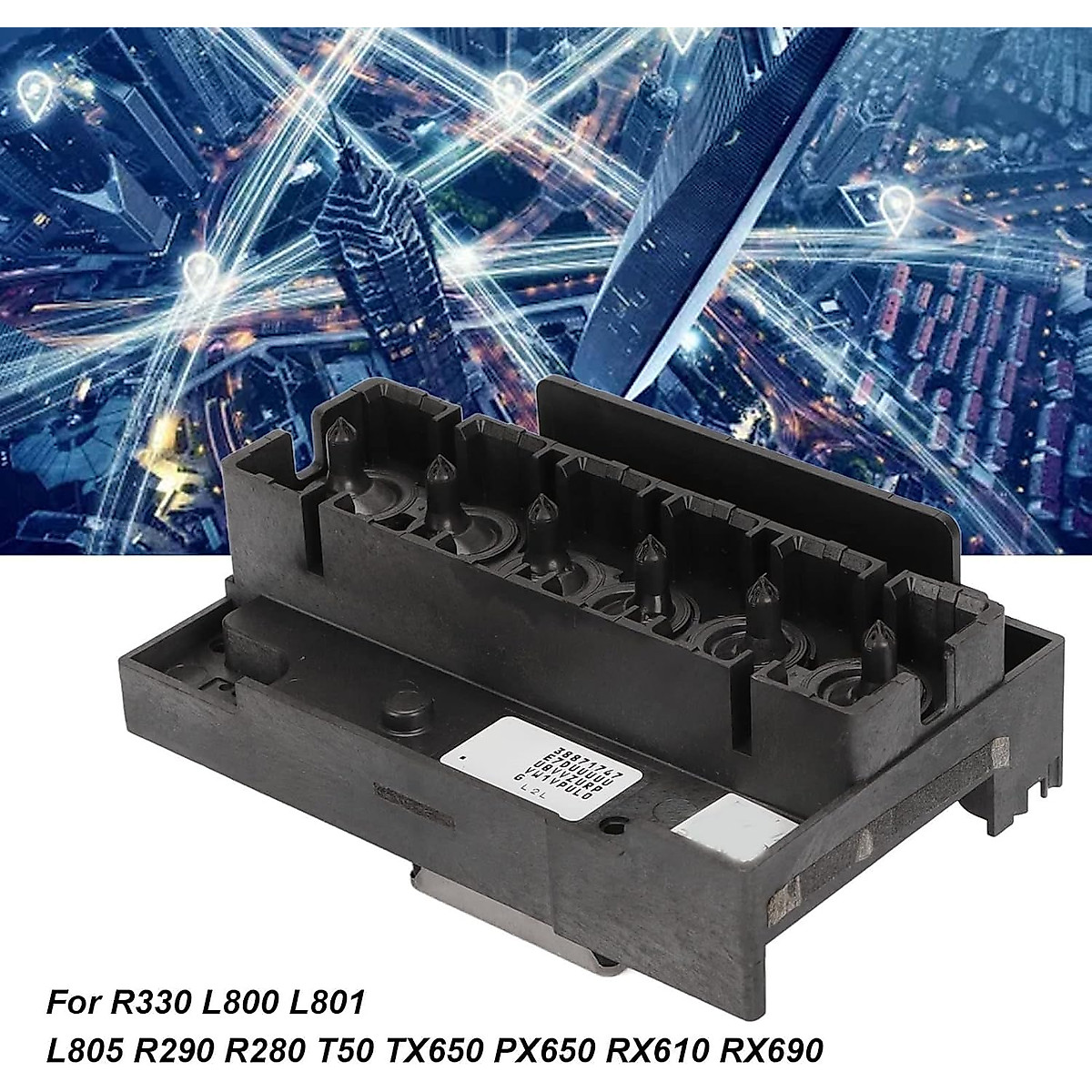 TOPINCN Office Printhead ABS Color Printhead Replacement R330 L800 L801 L805 R290 R280 T50 TX650 PX650 RX610 RX690 Print Head Color Printer Scanner Accessories