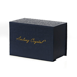 Amlong Crystal Globe (3 inch Diameter) on Crystal Stand with Gift Box - 4.75 Inch Tall