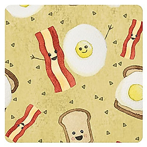 BapronBaby Eggs & Bacon Bapron - No Neck Tie Safer Bib for Baby & Toddler - Soft Waterproof Stain Resistant - Machine Washable - Sz Baby/Toddler 6m-3T