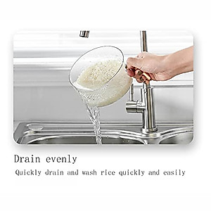 JINYISI Rice Container Home Kitchen Rice Dispenser 10 kg Square Transparent Large Capacity Push Type Automatic Rice Storage Container Kitchen Storage containers
