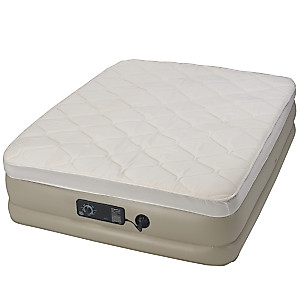 Serta Raised Queen Pillow Top Air Mattress with Never Flat Pump
