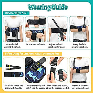 Mybow Pediatric Shoulder Immobilizer Kids Arm Sling for Shoulder Injury Dislocated Medical Child Sling for Broken Collarbone Healing Brace Clavicle Fracture Rotator Cuff Toddler Arm Sling