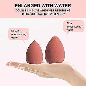 JPNK Foundation Makeup Brush with 4 Makeup Sponges Latex-free for Blending Liquid, Cream or Flawless Powder Cosmetics