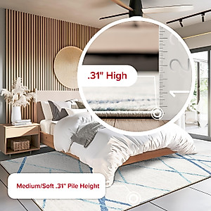 nuLOOM 8x10 Thigpen Contemporary Area Rug, Dark Orange, Abstract Lines, Non-Slip Backing, Stain Resistant, For Bedroom, Dining Room, Living Room, Hallway, Office, Kitchen, Entryway