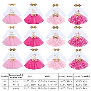 ODASDO Toddler Kids Girl My 3rd Third Birthday Cake Smash Outfit Cotton Long Sleeve Princess A-line Tutu Tulle Dress Bowknot Headband Set Three Years Old Party Clothes Photo Props Pink 3 Years