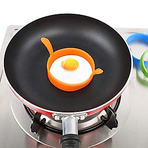 1pc Sturdy Silicone Egg Mold Fried Egg Rings Cooking Mold Egg Frying Mold Pancake Kitchen Tool