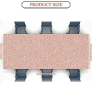 3 Pcs 54 x 108 Inch Pink Rose Gold Tablecloth for Parties Decorations Glitter Shiny Runner Waterproof Table Cover for Wedding Baby Shower Graduation Anniversary Holiday Birthday Decoration