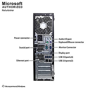 HP 8300 Elite Small Form Factor Desktop Computer, Intel Core i5-3470 3.2GHz Quad-Core, 8GB RAM, 500GB SATA, Windows 10 Pro 64-Bit, USB 3.0, Display Port (Renewed)