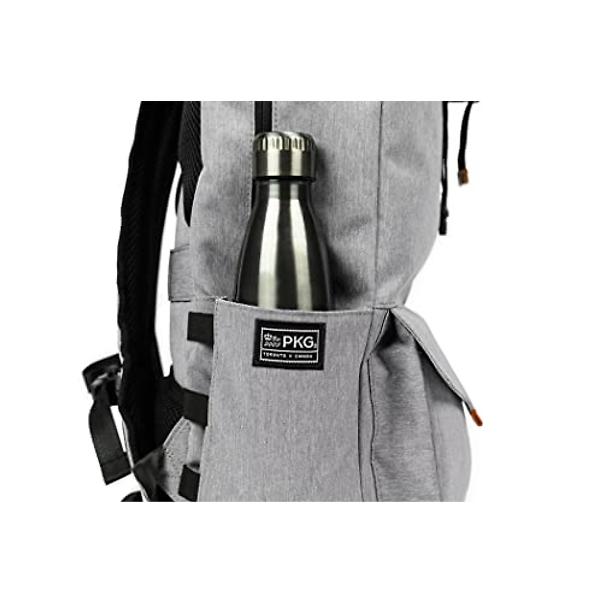 PKG Cambridge (31L) Backpack. 600D Water Resistant Double Layer Construction. 16" Laptop (Light Grey/Tan)