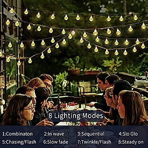 2 Pack Globe String Lights Battery Operated Christmas Balls Lights,16FT 40 LED Twinkle String Light 8 Modes with Timer Remote Control for Indoor Outdoor Patio Bedroom Christmas Tree Tent Decor