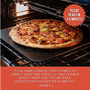 Chef Pomodoro Pizza Steel for Oven, 13 x .25 Thick, Baking Steel for Oven, Baking Steel Pizza Stone for Grill and Oven, Original Baking Steel, Artisan Steel (13-Inch)