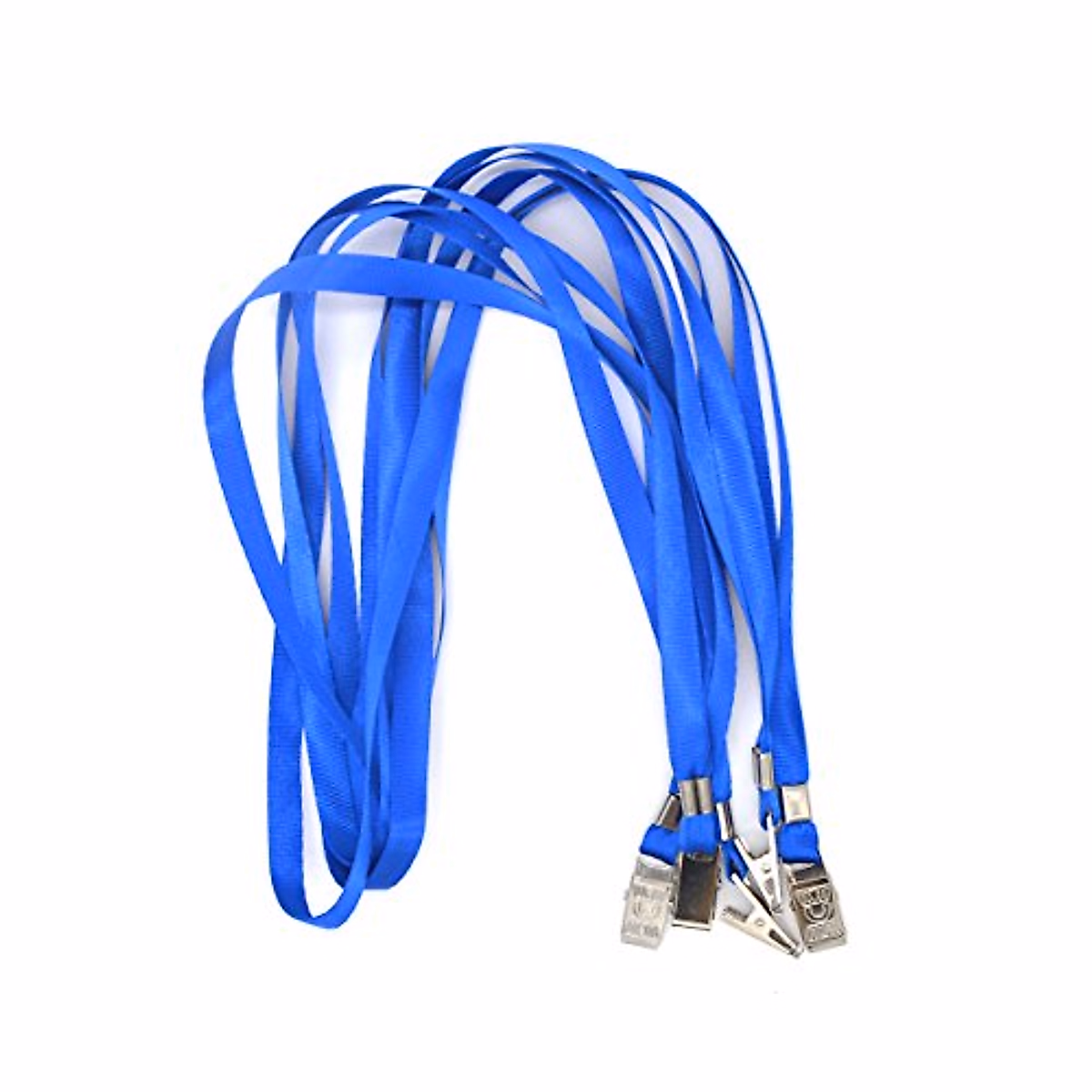 Name Tags,Bird Fiy 50 Pcs Waterproof Type Clear Plastic Horizontal Name Tag Badge Id Card and 50 Pcs Blue Lanyard