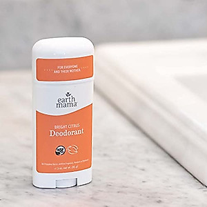 Bright Citrus Deodorant by Earth Mama | Natural and Safe for Sensitive Skin, Pregnancy and Breastfeeding, Contains Organic Calendula 3-Ounce