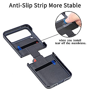 Bizzib for Samsung Galaxy Z Flip 4 Case with Ring, Ultra Slim Light Hard PC Drop Protection Shockproof Cover Compatible with Galaxy Z Flip 4 Colored Pattern-Multicolor 3