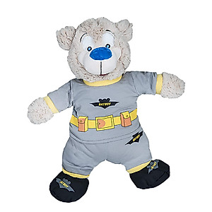 Batboy PJ's W/Slippers Teddy Bear Clothes Outfit Fits Most 14" - 18" Build-A-Bear, Vermont Teddy and Make Your Own Stuffed Animals