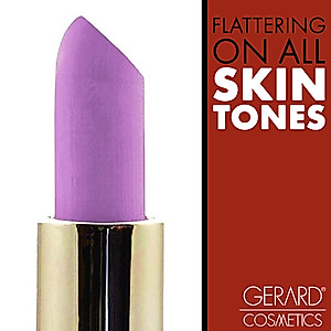 Gerard Cosmetics Lipstick Lilac Moon, Bright Purple Lipstick with Comfort Matte Finish, Highly Pigmented, Smooth Formula with Hydrating Ingredients, Cruelty Free & Made in USA