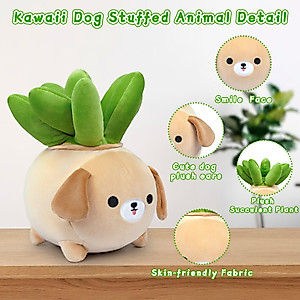 JIAJEGTGT Cute Kawaii Dog Plush Pillows Stuffed Animal Hugging Pillow, 8Inch Stuffed Cuddle Plush Toys,Birthday Gifts for Kids Girls,Boys