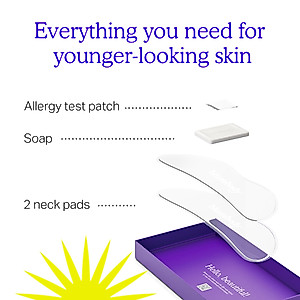 Neck Wrinkle Patches - Advanced Anti Aging Neck Wrinkle Pads for More Visible Skin Firming & Neck Tightening - Overnight Reusable Silicone Wrinkle Patches - Crepe Erase & Neck Lift (1-mo Supply)