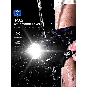 Rechargeable Headlamp,1500 Lumen High Bright Zoom LED Head Lamp,Large Battery-Powered Waterproof Headband Lamp with 4 Modes and Adjustable Headband Perfect For Outdoor Camping,Running,Cycling,Climbing