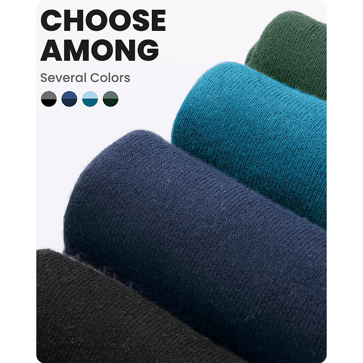 OutdoorMaster Ski Socks, 2-Pair Pack Skiing and Snowboarding Thermal Socks for Men with Non-Slip Cuff Design, Geometric Patterns - Black, Large