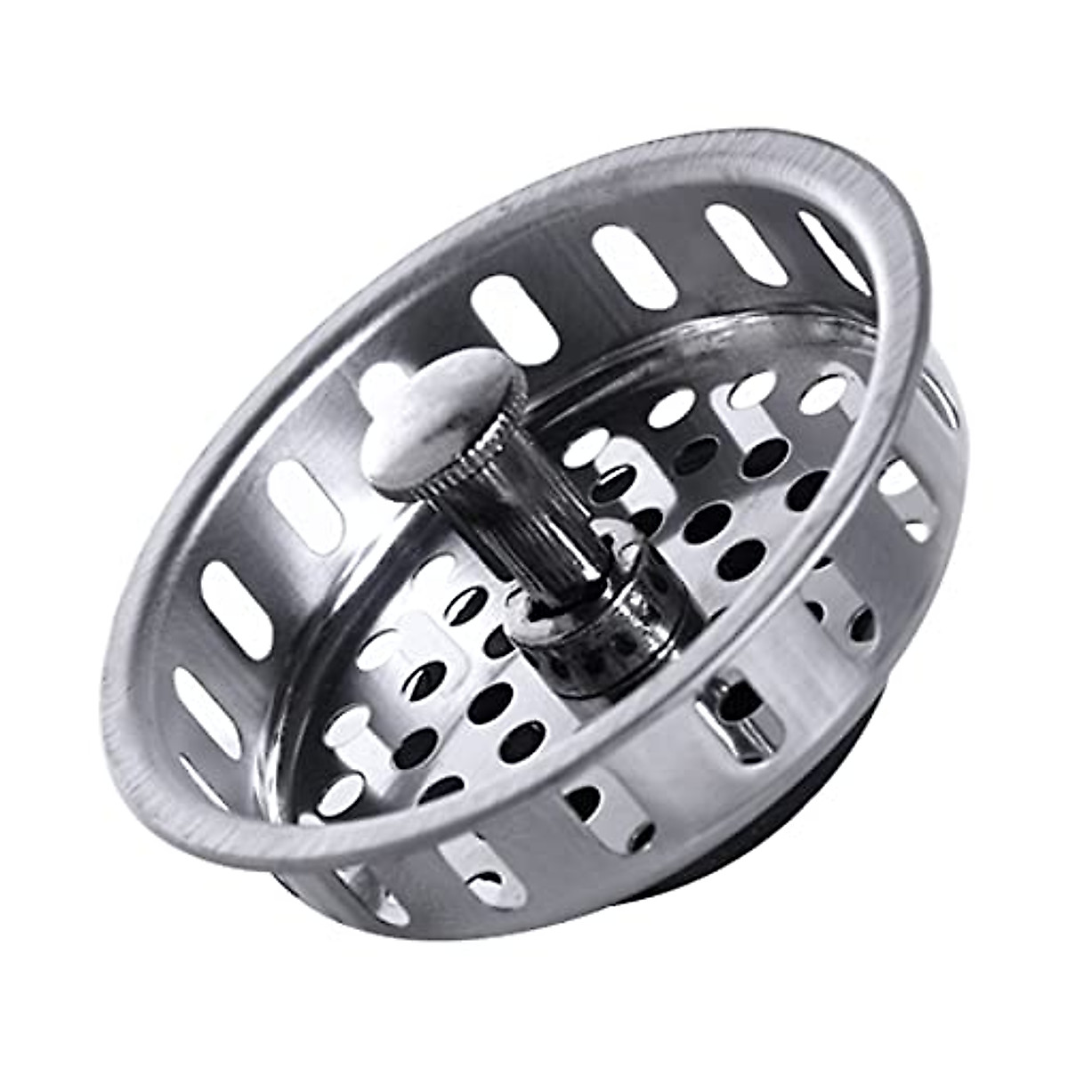 VARNAHOME Stainless Steel Kitchen Sink Basket Strainer Replacement for US Standard Drains (3-1/2 Inch), Stainless Steel Body W/Large Neoprene Seal 1 Pack