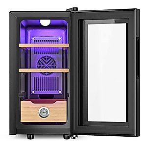 MANITAN Eelctric Cooler Box for 150 Count Spanish Cedar Wood Shelves and Drawer