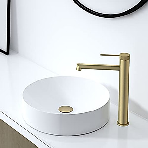 Brushed Gold 2 Pack Pop up Drain Stopper with Overflow, Push Button Sink Drain for Bathroom Sink Vessel Sink Vanity Sink, Pop up Sink Drain Bathroom Sink Drain, Push Sink Stopper