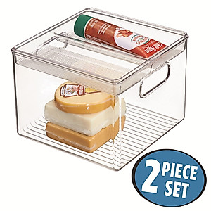 iDesign Linus 2-Piece Kitchen Drawer Organizer for Kitchen Utensils and Tools - Clear