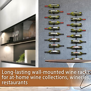 AQAREA Wall Mount Wine Rack Organizer, Wine Holder Wall Mounted, Wine Storage Display, Wine Rack Holder