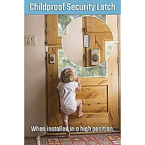 GreaTalent 3PACK Home Security Door Reinforcement Lock Childproof, Add High Security to Home Prevent Unauthorized Entry, Aluminum Construction Finish, Silver