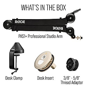RØDE PSA1+ Professional Studio Arm with Spring Damping and Cable Management, Black