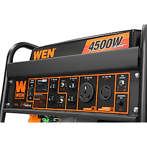 WEN GN4500 4500-Watt 212cc Transfer Switch and RV-Ready Portable Generator, CARB Compliant, Orange/Black