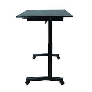 Height Adjustable Standing Desk Large 46 x 30 Inches Sit Stand Up Desk Home Office Computer Desk Memory Preset with T-Shaped Metal Bracket, Black