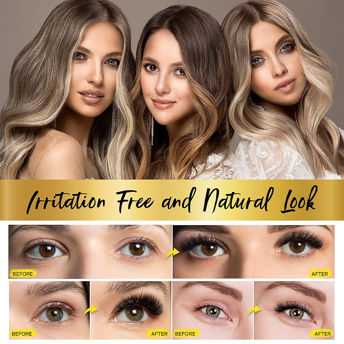 2 Styles Dual Magnetic Eyelashes NO Eyeliner or Glue Needed, magnetic lashes, Soft 3D magnetic eyelashes natural look with Tweezers, Natural Look Eyelashes Set with 8 Pieces / 2 Pairs