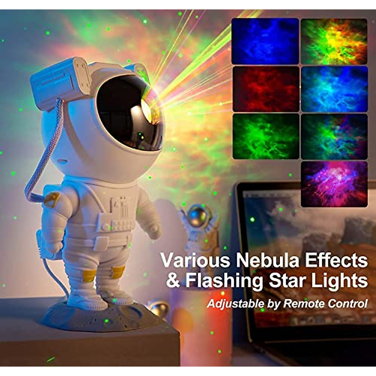 SFOUR Star Projector Galaxy Night Light,Kids Room Decor Aesthetic, Adjustable Head Angle,Gift for Kids Adults Home Party Ceiling Decor Christmas Gift (Astronaut)