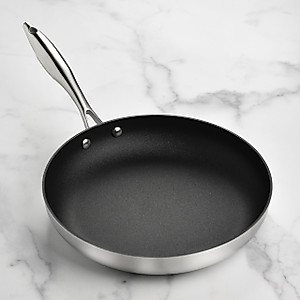 Scanpan CX+ 11" Fry Pan with Glass Lid - Stratanium Plus Nonstick - 5-ply Stainless Steel