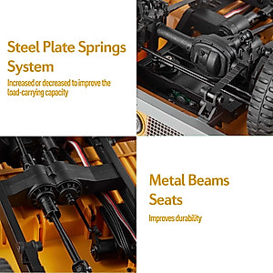 WOWRC FMS 1/12 Land Rover Series II RC Car,RC Crawler Pickups & Vans & Convertibles 3 in 1 with 2 Speed Transmission,4-Wheel Drive,LED Lights,RC Model for Adults,Green